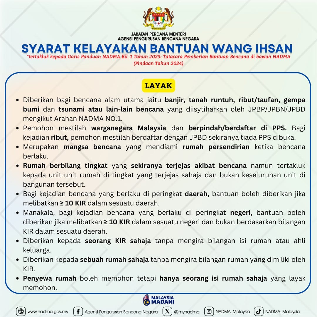 NADMA : Bantuan Wang Ihsan (BWI) RM1000 | KERJAKINI