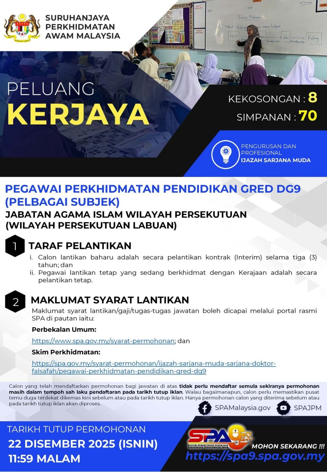 Jawatan Kosong Guru Gred DG9 : Suruhanjaya Perkhidmatan Awam Malaysia ...